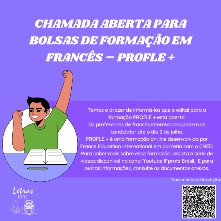 CHAMADA ABERTA PARA BOLSAS DE FORMACAO EM FRANCÊS – PROFLE + – Curso de ...